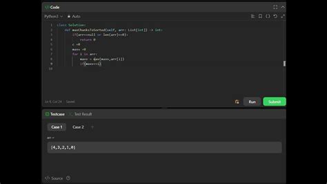 769 max chunks to make sorted leetcode python youtube