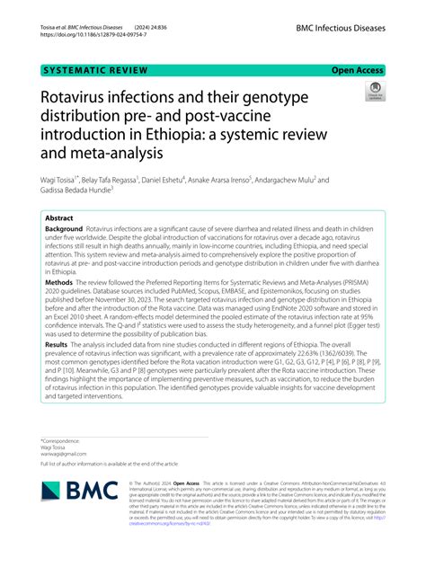 Pdf Rotavirus Infections And Their Genotype Distribution Pre And
