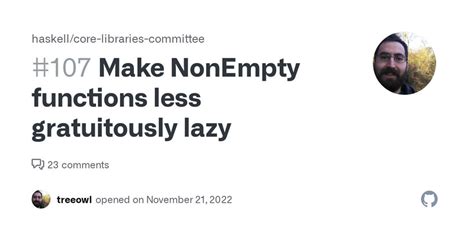 Proposal Make Nonempty Functions Less Gratuitously Lazy Rhaskell