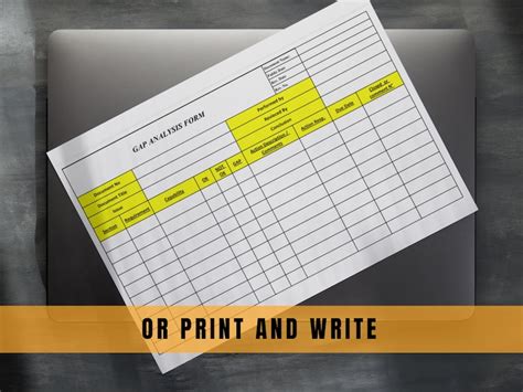 Gap Analysis Template Editable Excel Printable PDF Formats ISO 9001 Compliant Customizable