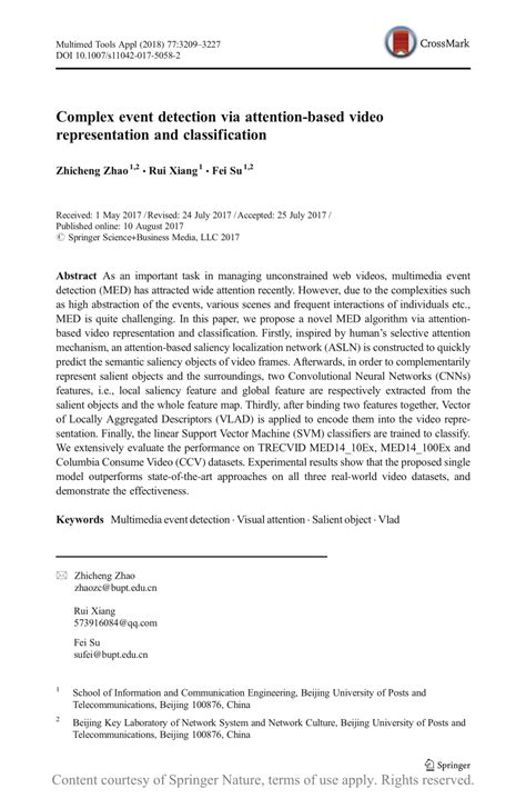 Complex Event Detection Via Attention Based Video Representation And