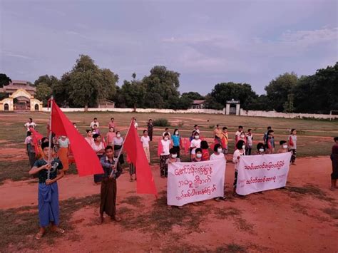 ယင်းမာပင် မြောက်ပိုင်း ရွာပေါင်းစုံ သပိတ် စစ်ကြောင်း စစ်အာဏာရှင် ဆန့်ကျင်ရေး ချီတက် ဆန္ဒပ