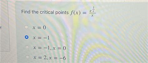 Solved Find The Critical Points