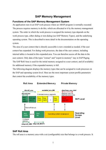 Sap Memory Managerment Doc Operating Systems Computer Software