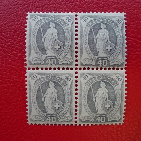 1906 Stehende Helvetia 89b 4er Block Sbk 360 Kaufen Auf