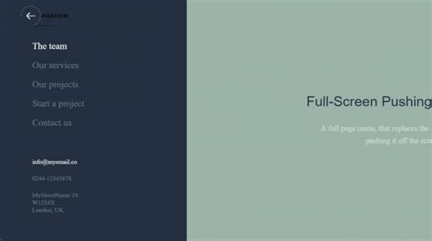 16 CSS Sliding Menu Examples Slide Menu OnAirCode