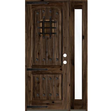 Krosswood Doors 62 In X 96 In Mediterranean Knotty Alder Left Hand