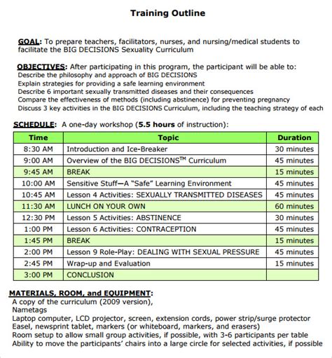 Online Course Outline Template