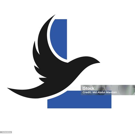 편지 L 플라잉 버드 로고 템플릿 벡터 기호 편지 L 개념에 비둘기 새 로고 개념에 대한 스톡 벡터 아트 및 기타 이미지 개념 깃털 날기 Istock