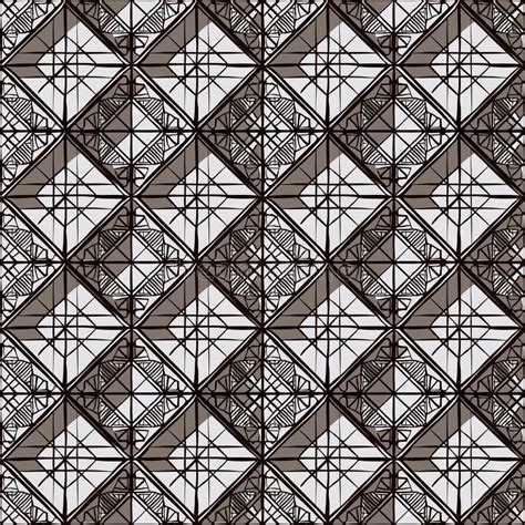 Intricate Geometric Pattern Featuring Alternating Shapes At A Modern Design Exhibition Stock