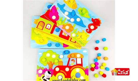 بازی آموزشی دکمه دکمه چوبیحیواناتوسایل نقلیه