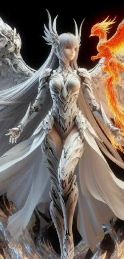 Fantasy Angel And Phoenix Art Free Download