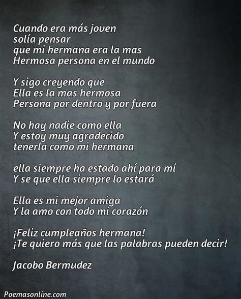 Cinco Poemas Bonitos Para Hermanas Poemas Online