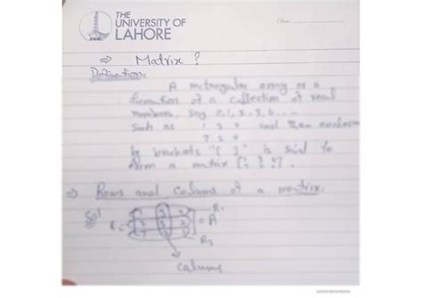 SOLUTION What Is Matrix Rows And Columns Studypool