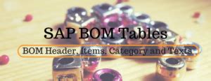 SAP BOM Tables For BOM Header Items And Components And Category SAP4TECH