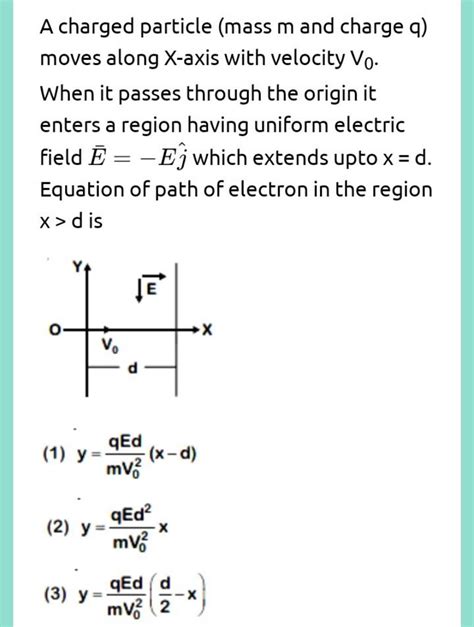 A Charged Particle Of Mass M And Charge Q