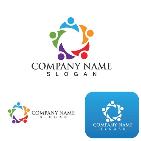 Rede De Logotipo De Grupo Comunitário E Vetor De ícone Social Vetor