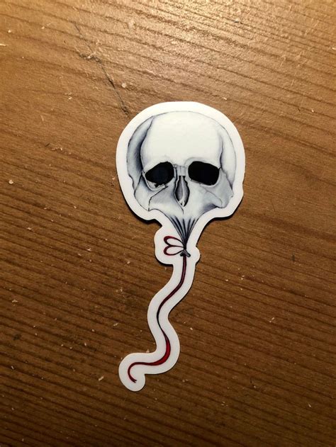 Weatherproofscratch Resistant Vinyl Sticker Creepy Skull Sticker