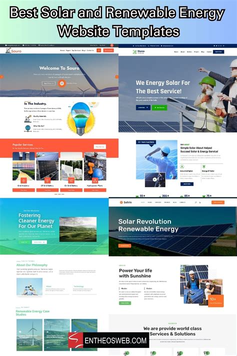 best solar and renewable energy website templates entheosweb