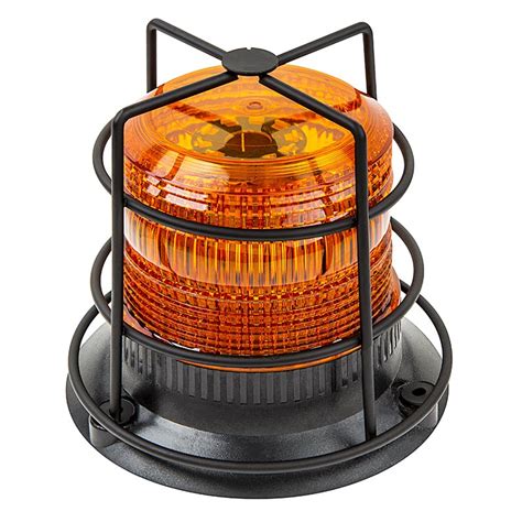 4-3/4" Amber LED Strobe Light Caged Beacon | Super Bright LEDs
