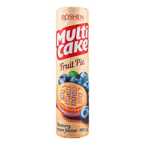 Печиво цукрове Blueberry Cream Fruit Pie Multicake Roshen м у 180г