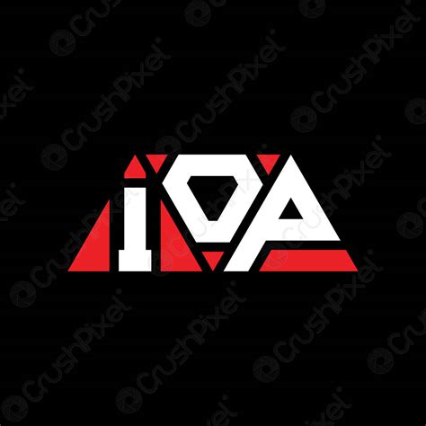 Iop Triangle Letter Logo Design With Triangle Shape Iop Triangle