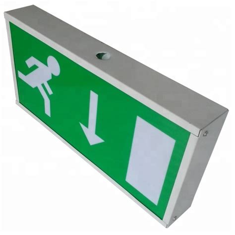 IP42 Wall Mounted Emergency Exit Sign Light Rechargeable Emergency Exit Sign Board Emergency