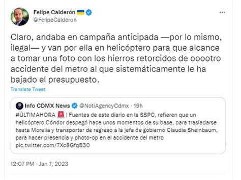 “una Foto Con Los Hierros Retorcidos” Felipe Calderón Tundió A Claudia