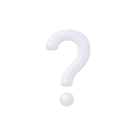 Premium Vector 3d Realistic Question Mark Vector Illustration