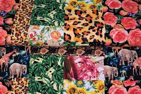 Stenzo 21905 Tricot Katoen Patchwork Panter Bloemen Bladeren