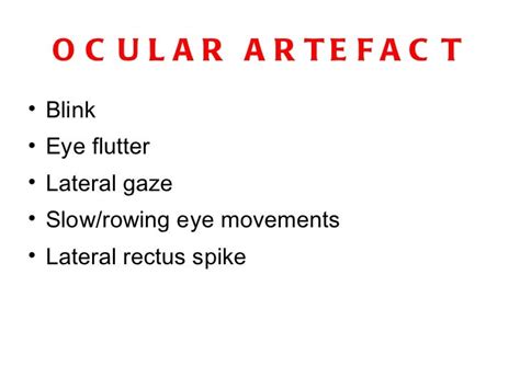 Eeg Artefacts