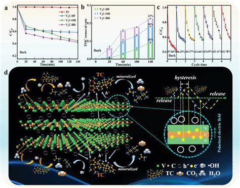 A Degradation Curves Of Tetracycline Tc Under Dark B Total Organic