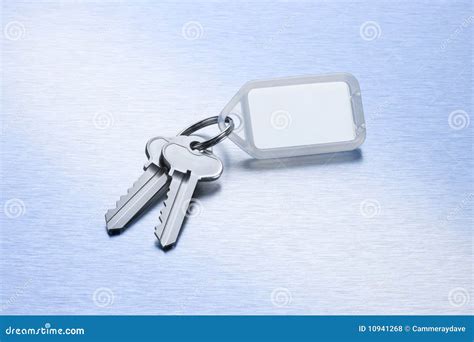 Claves En Un Keyring En Blanco Foto De Archivo Imagen De Anillo
