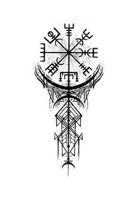 Viking Compass Tattoo Design