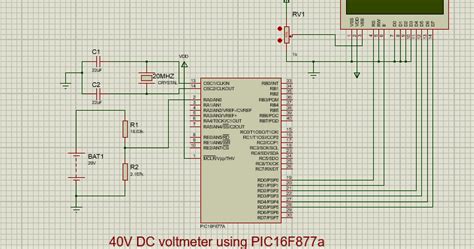 PIC Microcontroller V DC Voltmeter Using PIC F A