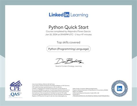 Alejandro Flores García On Linkedin Certificate Of Completion