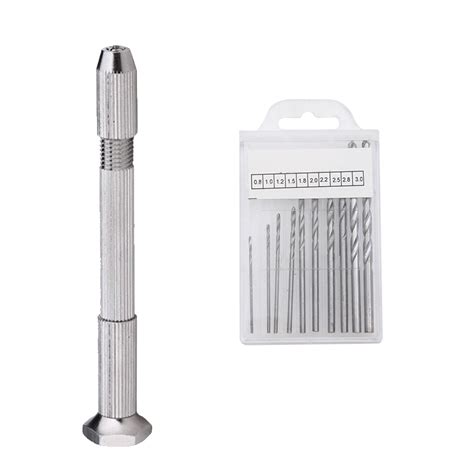 Single Head Hand Twisted Drill With Drill Bit Set Diy Drilling Manual