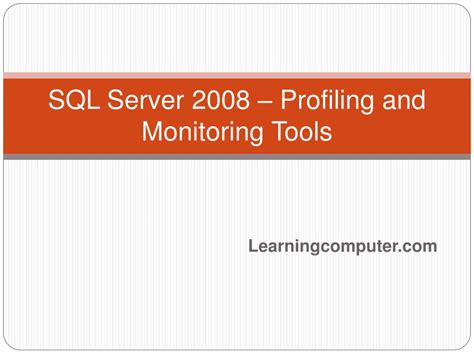 PPT SQL Server Profiling And Monitoring Tools PowerPoint Presentation ID PPT SQL Server Profiling And Monitoring Tools PowerPoint Presentation ID