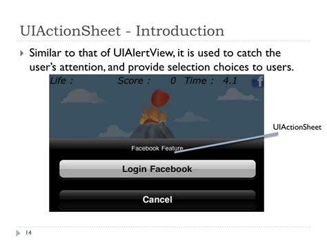 Ppt Uialertview Uiactionsheet And Facebook Connection Powerpoint