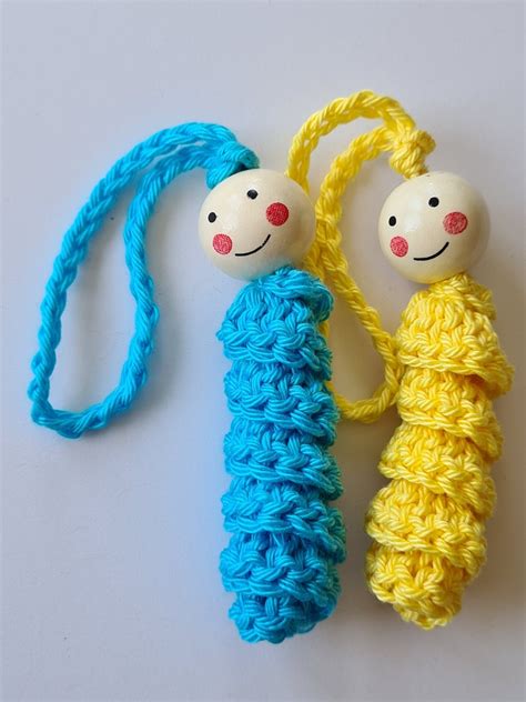 Sorgenwürmchen mit Spruch und Organzasäckchen Etsy de