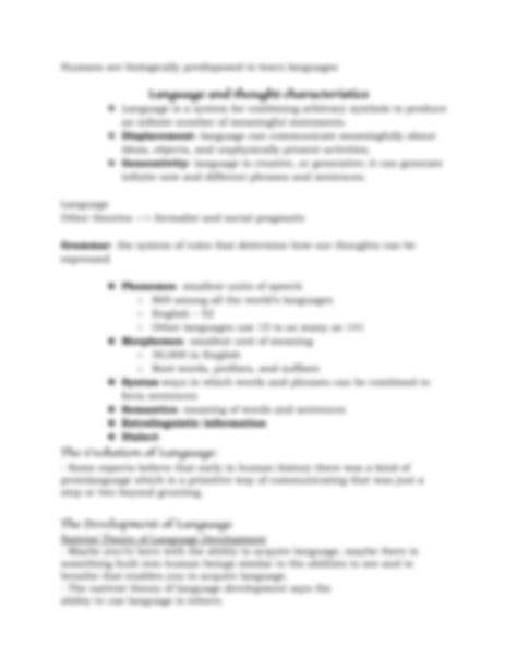 Solution Chapter 7 Cognition Thinking Language And Intelligence