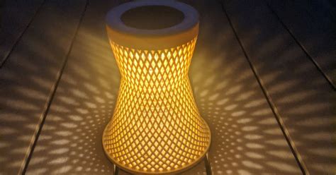 customizable solar led lamp shade by seasick download free stl model