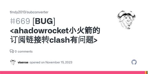 Bug · Issue 669 · Tindy2013subconverter · Github