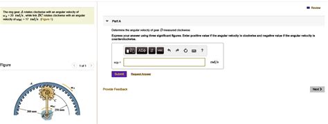 Solved The Ring Gear A Rotates Clockwise With An Angular Velocity Of Ï