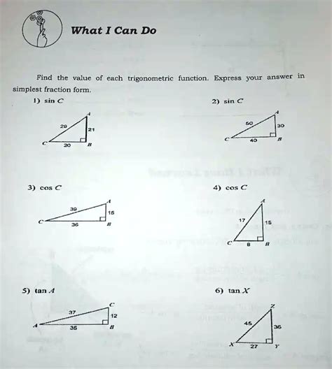 Solved What I Can Do Find The Value Each Trigonometric Function
