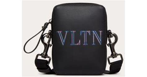 Valentino Garavani レザー ネオンvltn レザー スモール クロスボディバッグ おとこ ブラックマルチカラー カラー