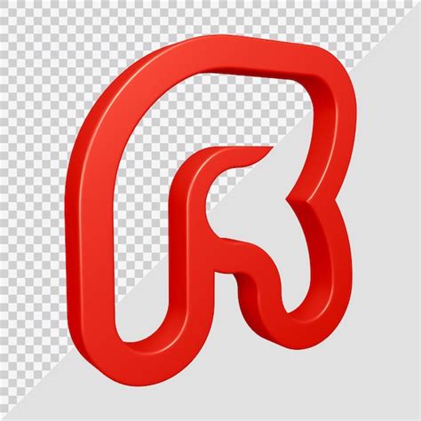 Render 3d Del Alfabeto Letra R Archivo PSD Premium