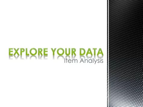 PPT Item Analysis PowerPoint Presentation Free Download ID 1903334