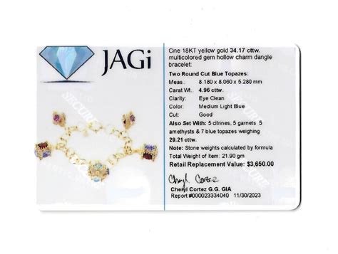 Multi Colored Gemstone Dangle Charm Bracelet Set In 18 Karat Yellow
