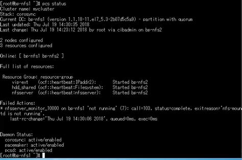 centos7 [pacemaker]don t restart nfs server service stack overflow